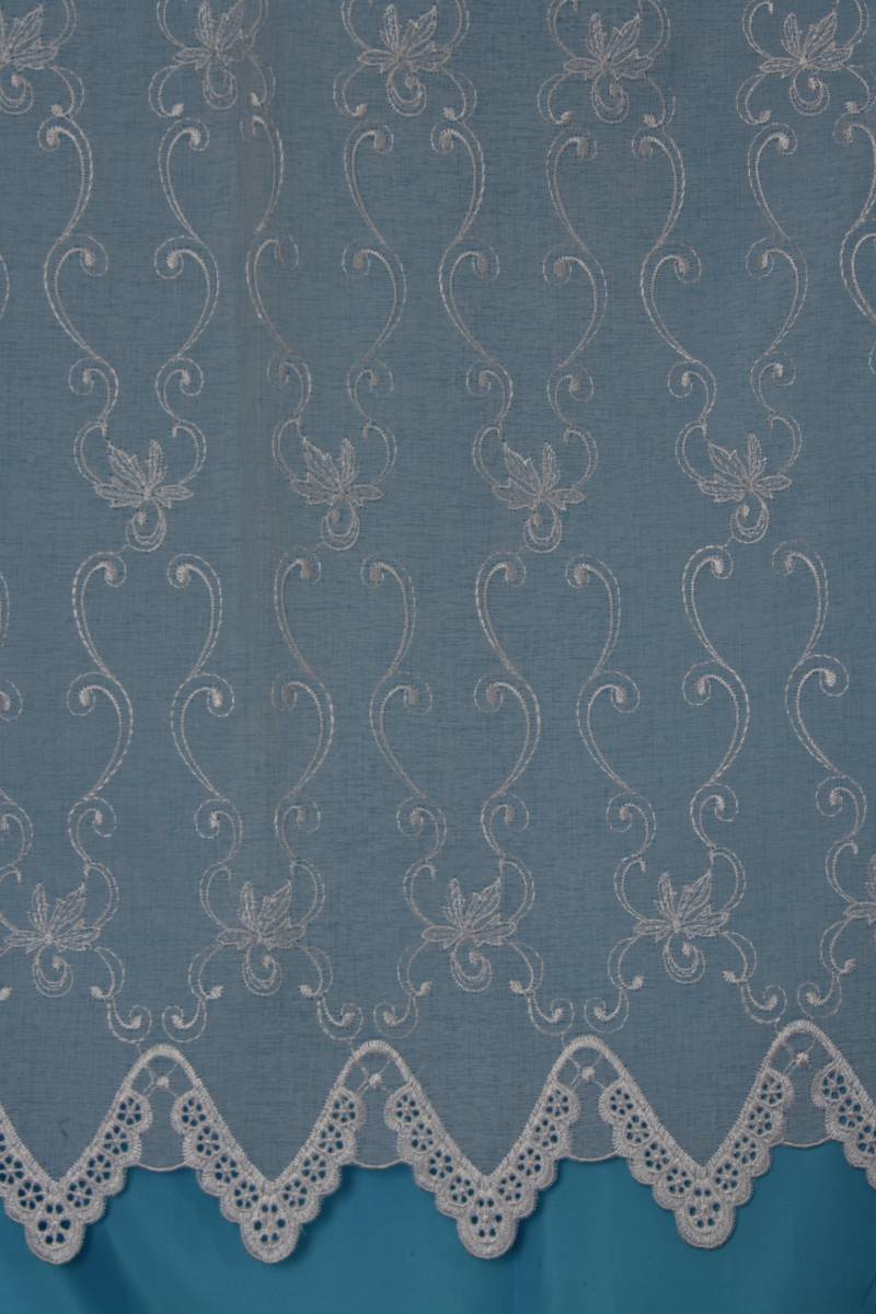 MERCURY EMBROIDERED VOILE - Net Curtain 2 Curtains